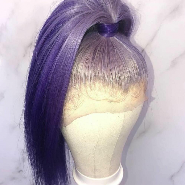 Magic Love Human Virgin Hair Summer Style Ice Cream Ombre Purple Color
