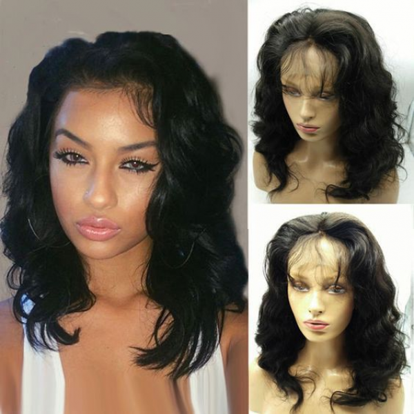 Magic Love Human Virgin Hair Bob Wavy Pre Plucked Lace Front Andfull Lace