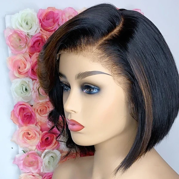 Magic Love Human Virgin Hair Summer Bob Pre Plucked Lace Front Wig And