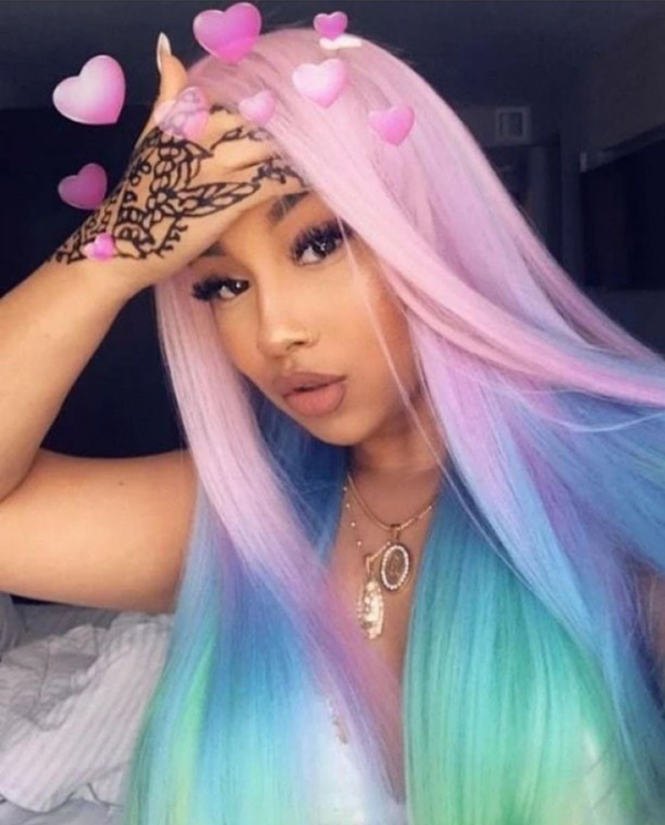 Magic Love Human Virgin Hair Ombre Color Pre Plucked Lace Front Wig And